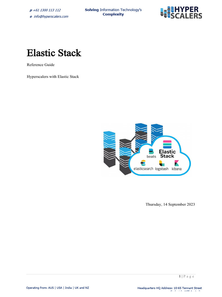Elastic Stack Reference Guide | PDF | Cloud Computing | Software