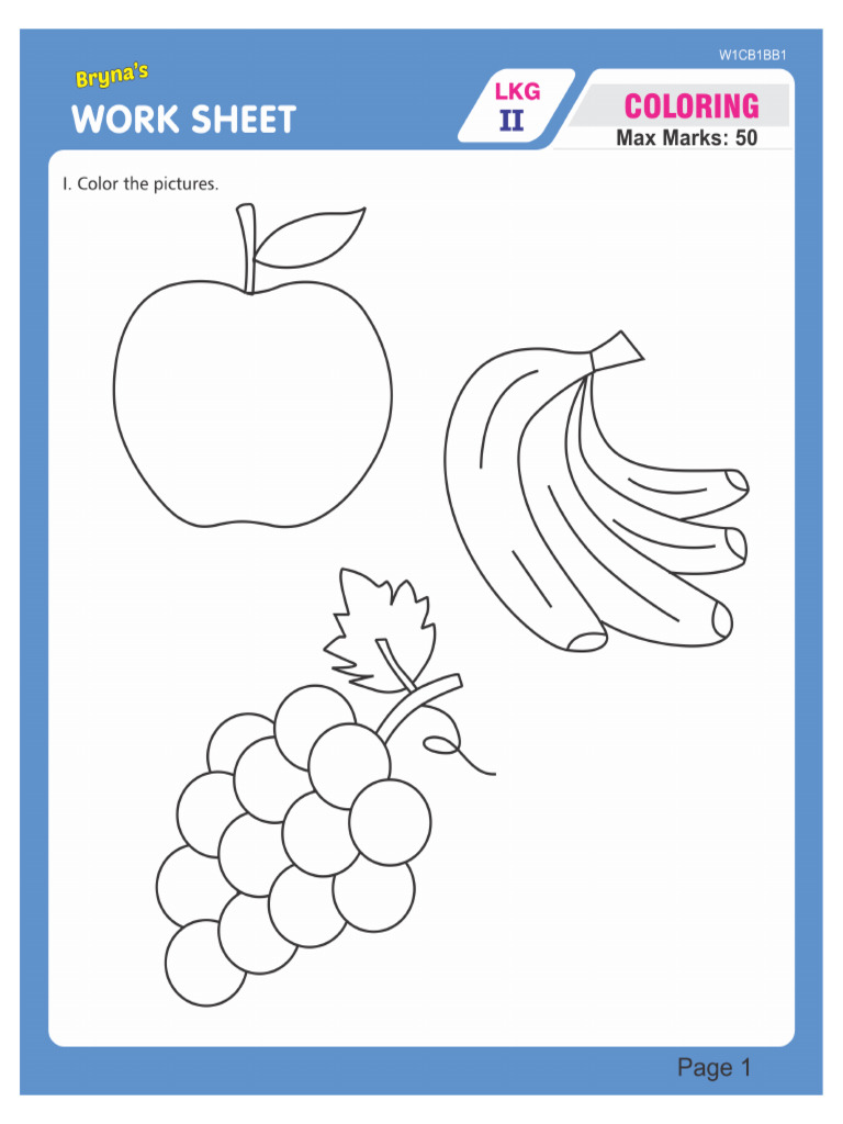 Coloring LKG Ques Paper | PDF