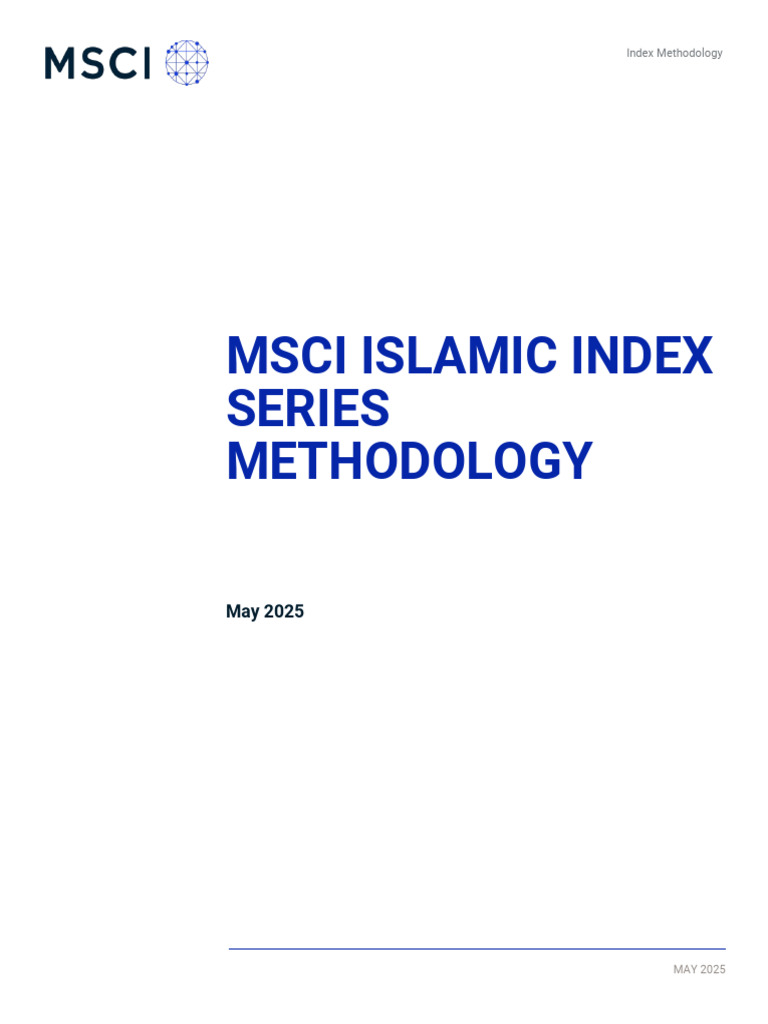 MSCI Islamic Index Methodology 2025 | PDF | Gulf Cooperation Council | Msci