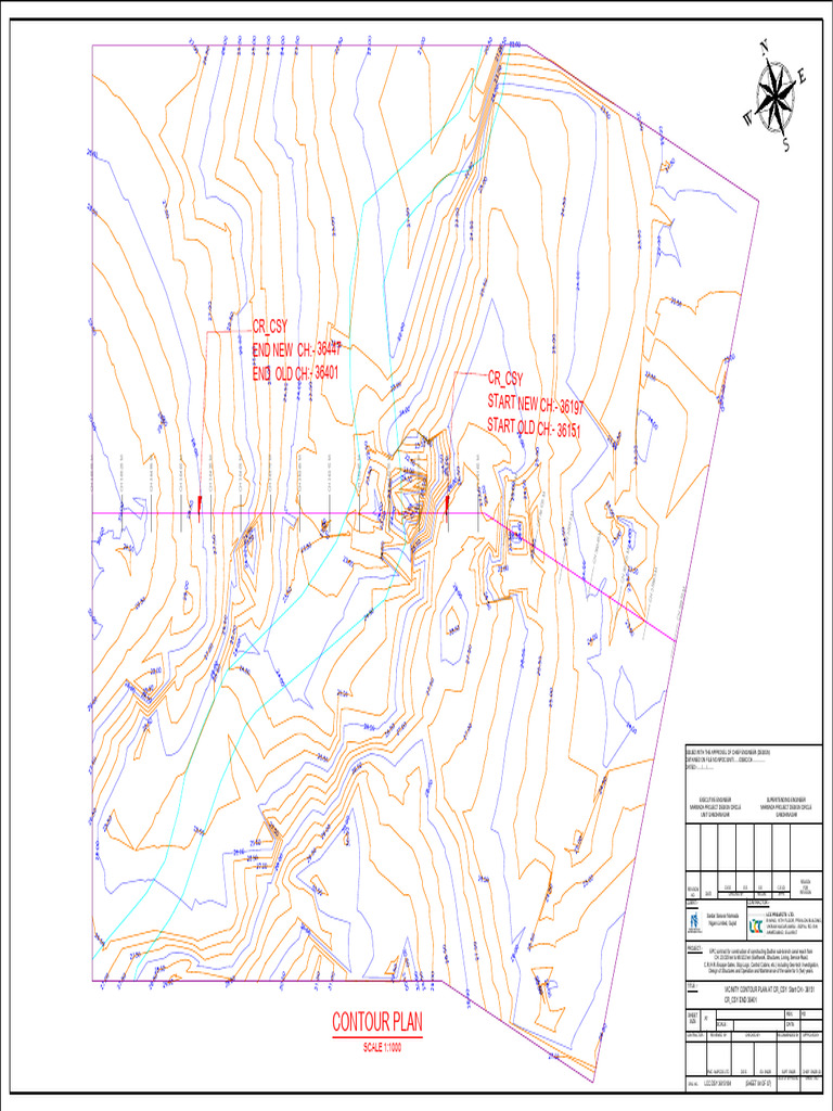 01-Vicinity Contour Plan at CR - Csy Start CH 36151 CR - Csy End 36401 ...
