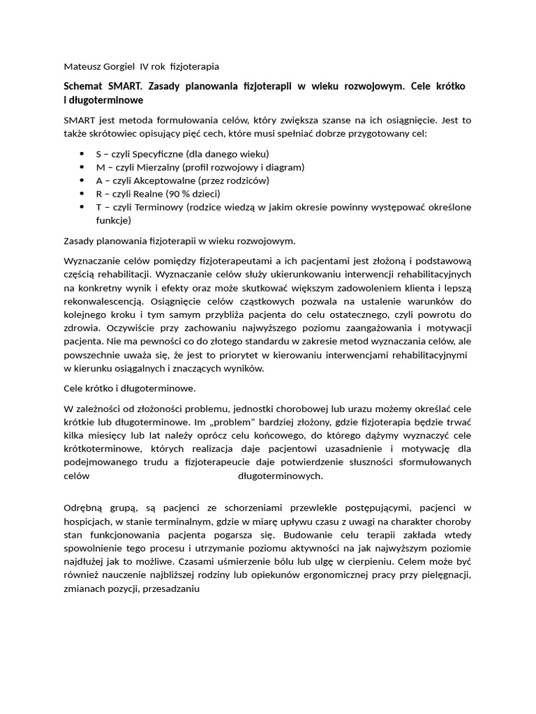 Planowanie Fizj - Wiek.rozw | PDF