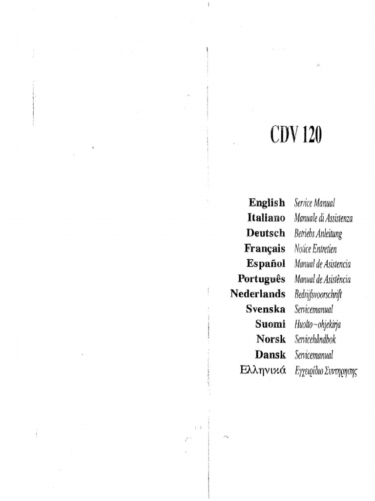 CDV Manual de Servicio | PDF