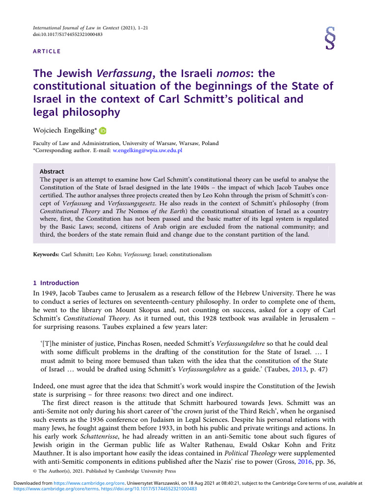 Verfassung Nomos | PDF | Positivism