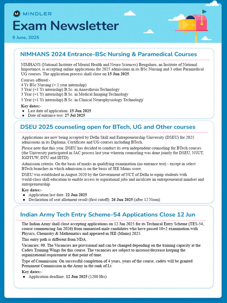 NIMHANS BSc Nursing Entrance 2025 Dates | PDF | Qualifications ...