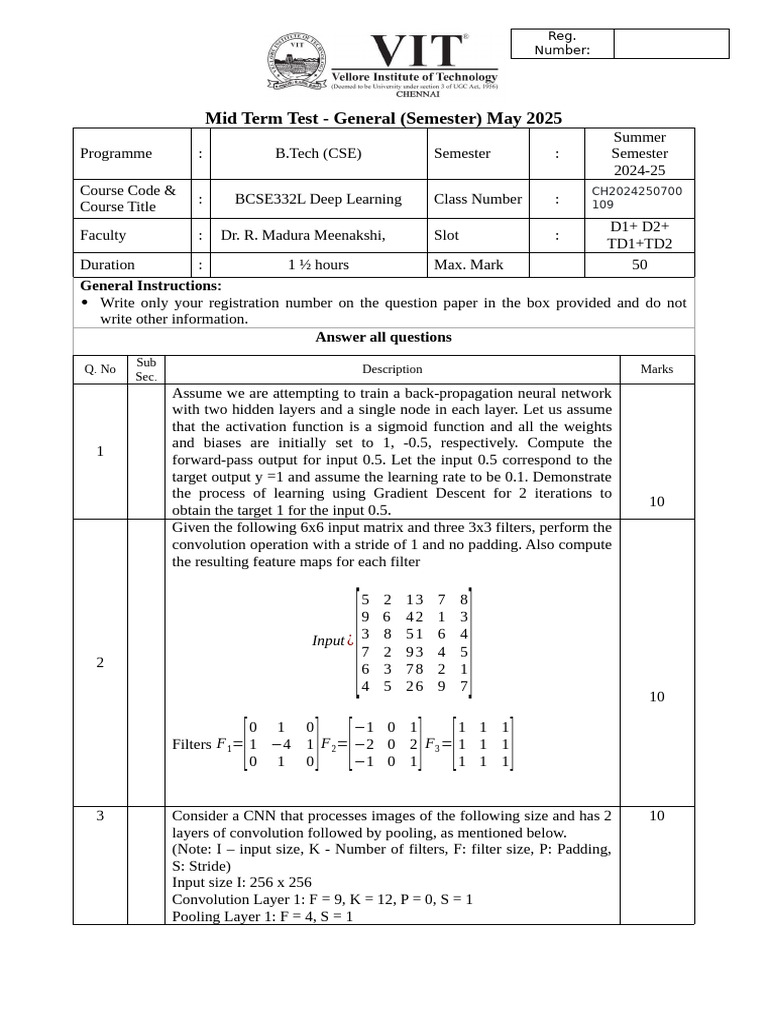 D1+TD1, D2+TD2 Deep Learning | PDF | Computational Science | Theoretical Computer Science