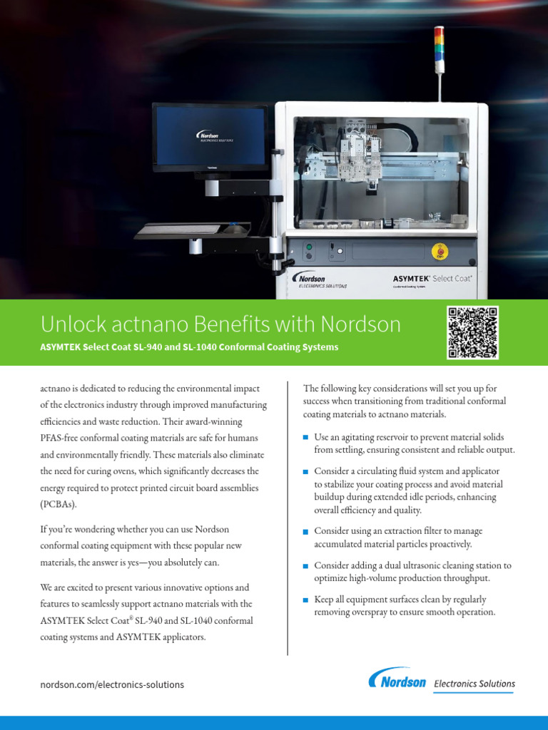 Actnano Coating Solutions Overview | PDF | Coating | Printed Circuit Board