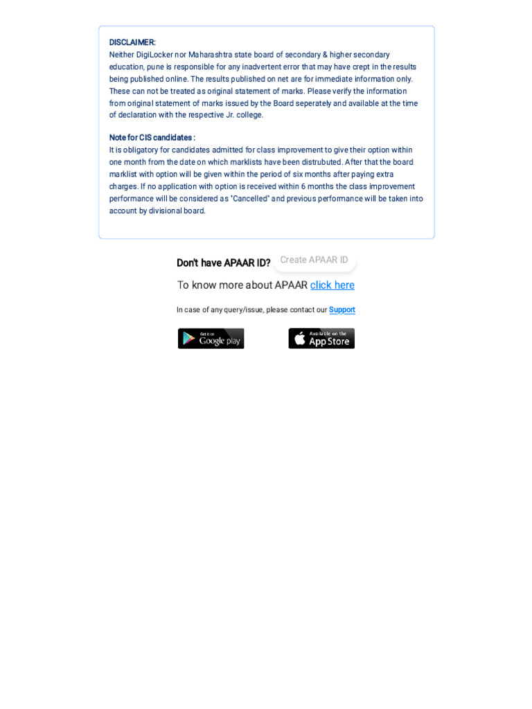 Maharashtra Board XIIth 2025 Result | PDF