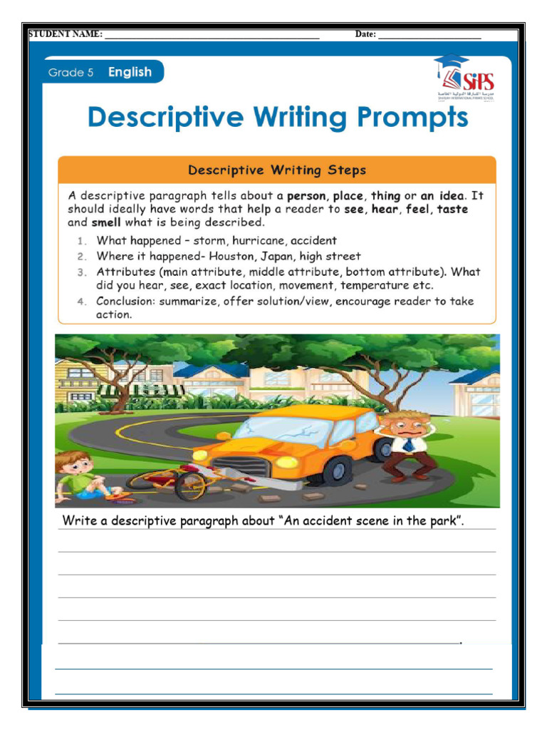 Descriptive Writing - An Accident Scene 1 | PDF