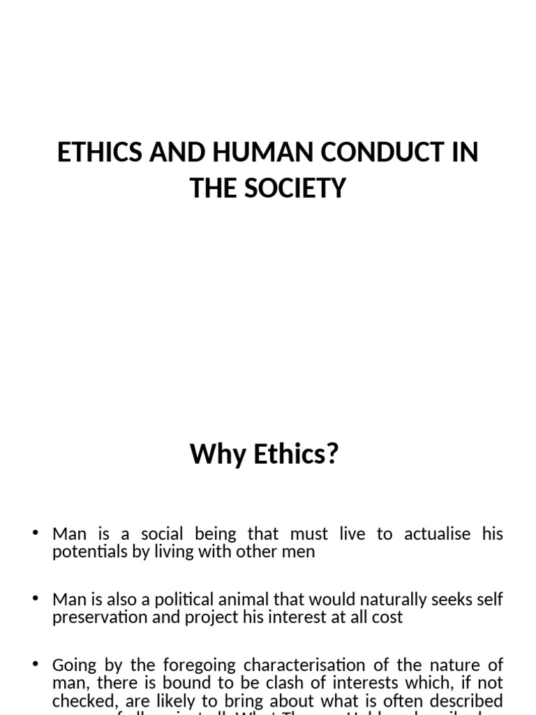 Ethics and Human Conduct Explained | PDF | Liberal Arts Education