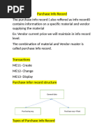 Purchase Info Record PIR in SAp | PDF