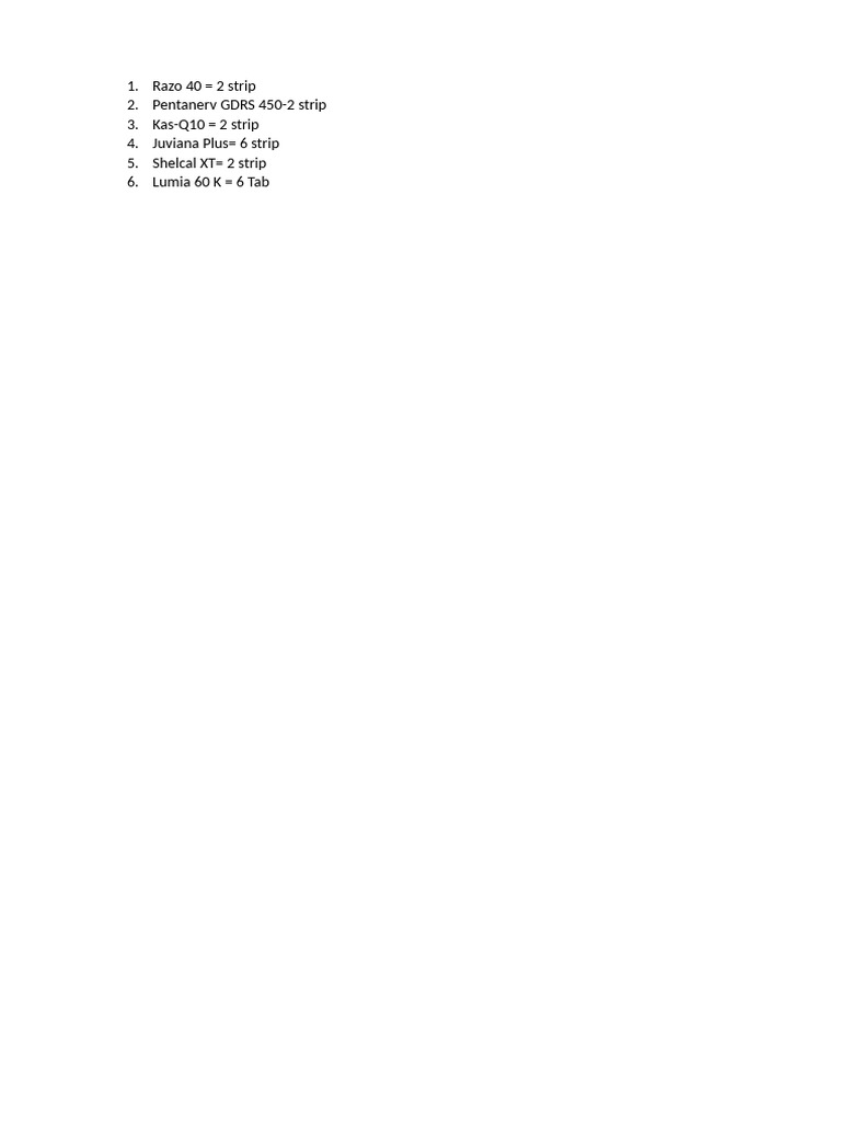 Razo 40 2 Strip 2. Pentanerv GDRS 450-2 Strip 3. Kas-Q10 2 Strip 4 ...
