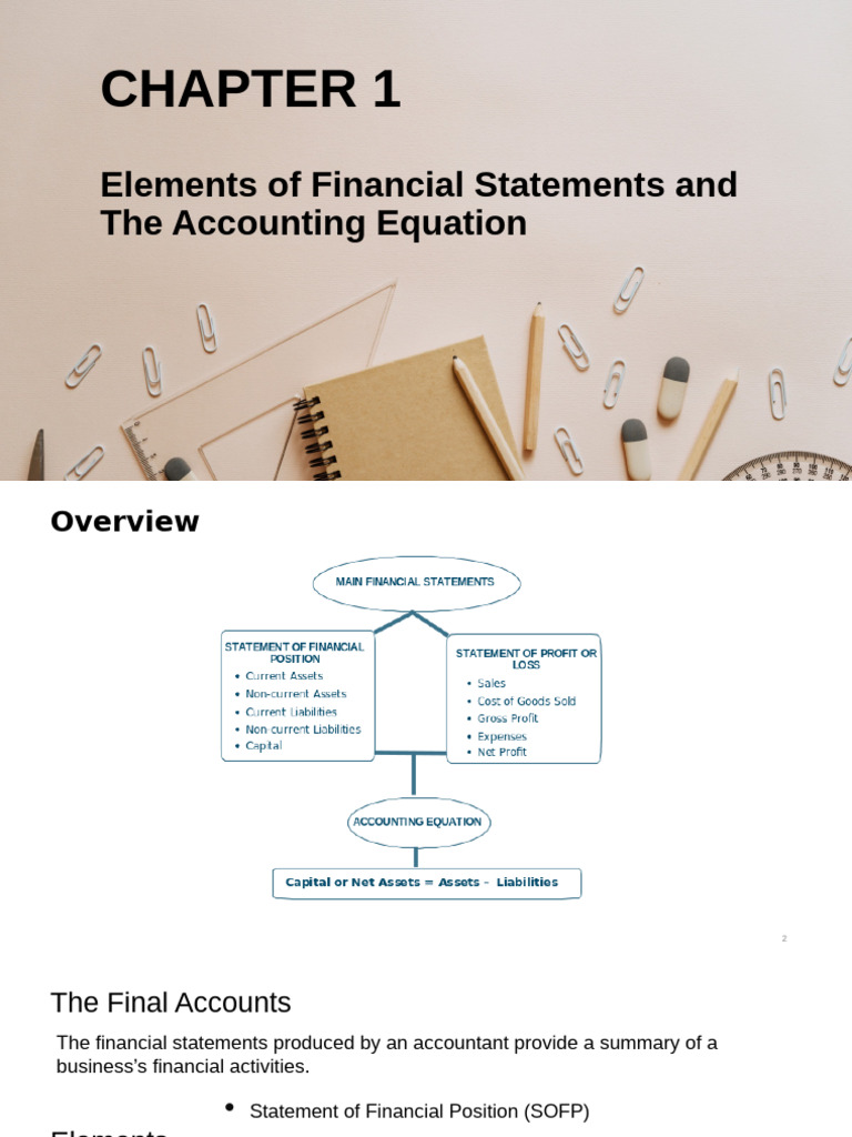 Financial Statements Overview and Elements | PDF | Debits And Credits ...