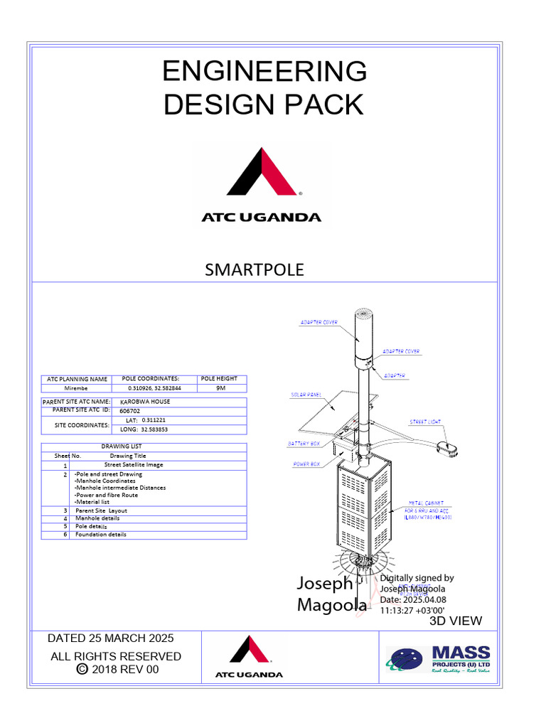 Mirembe Pole SmartPole 070425 | PDF | Concrete | Structural Engineering