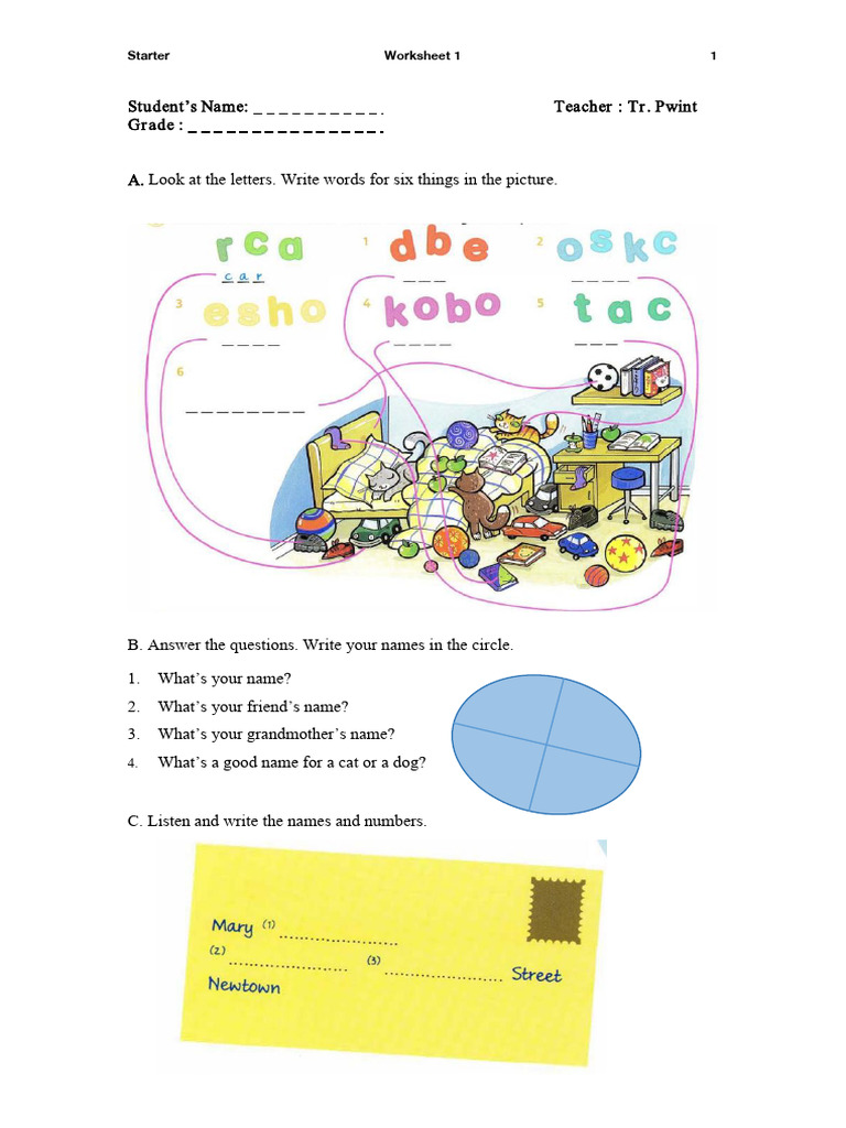 Starter Worksheet 1 | PDF