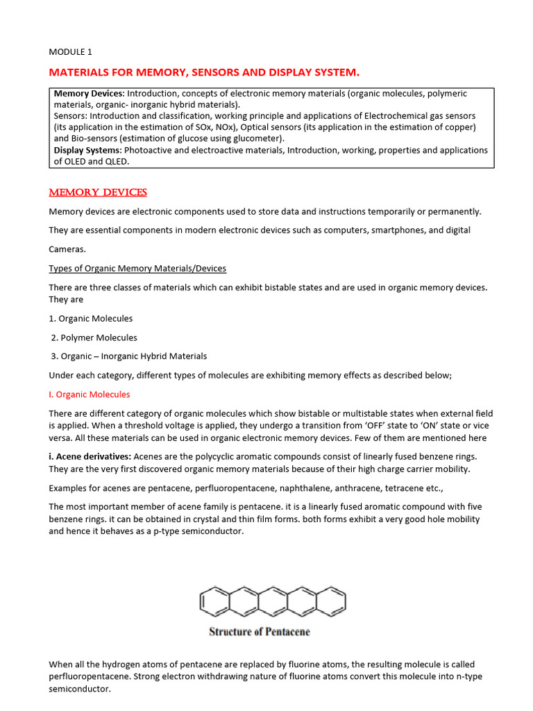 Organic vs Inorganic Memory Devices | PDF | Oled | Biosensor
