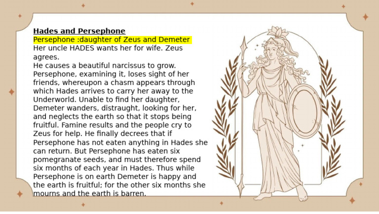Hades and Persephone's Myth Explained | PDF