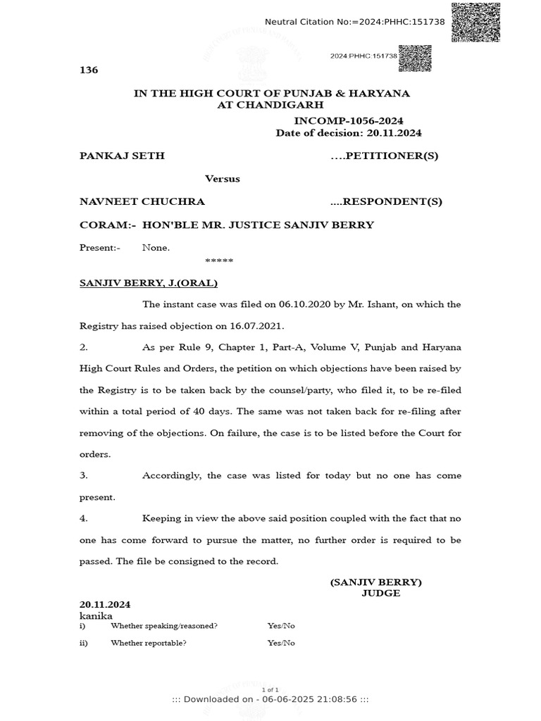 Incomp 1056 2024 20 11 2024 Final Order | PDF