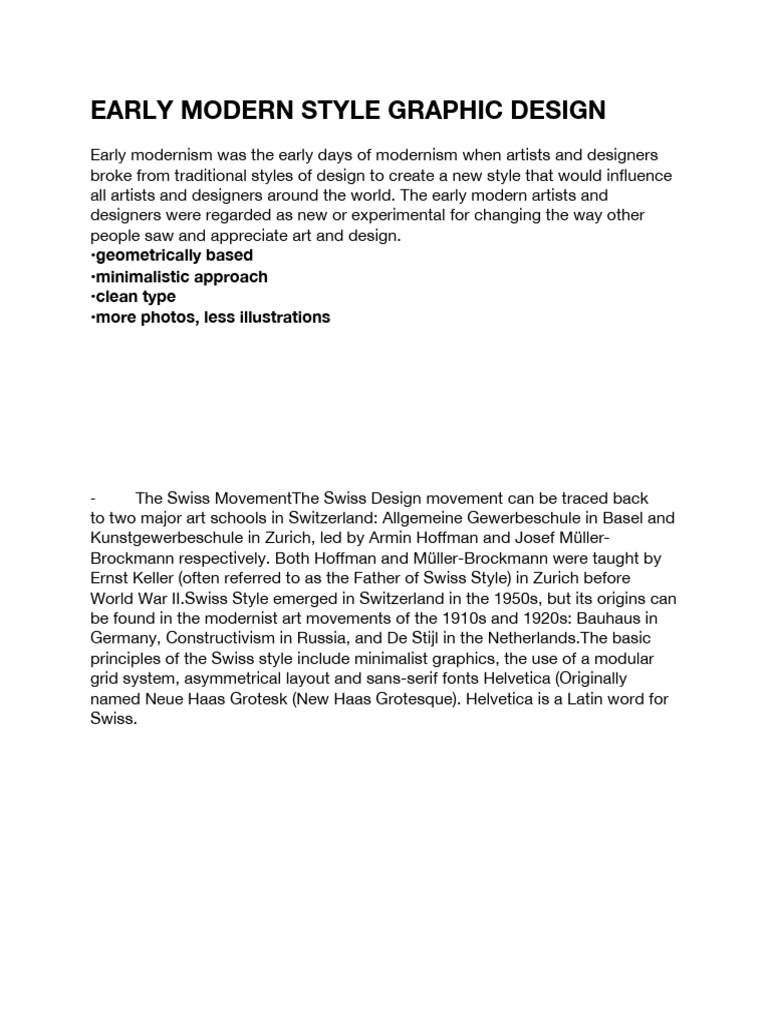 Early Modern Graphic Design Styles | PDF | Lithography | Graphic Design