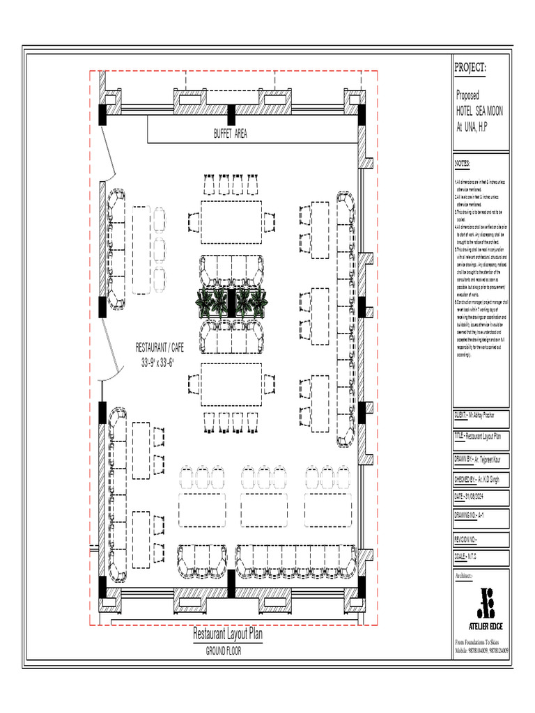 Restaurant Layout Plan - Hotel Sea Moon | PDF | Chess Theory | Chess