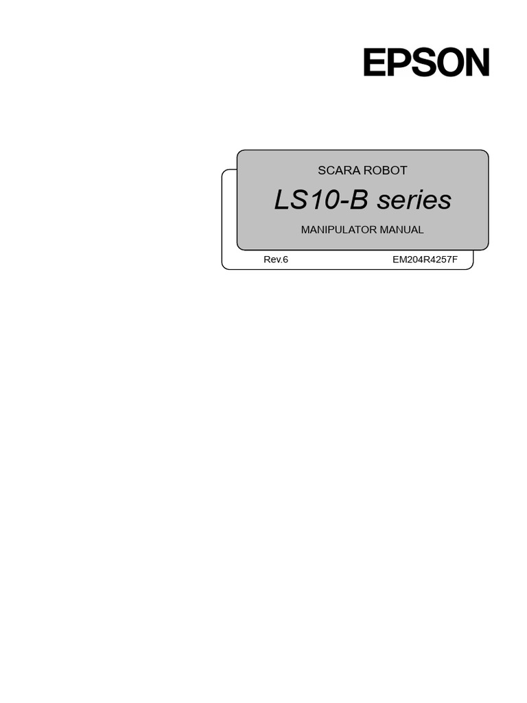 Epson Ls10-b Robot Manual | PDF | Electrical Connector