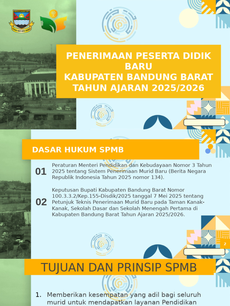 Materi Sosialisasi SPMB KBB 2025 SMP | PDF
