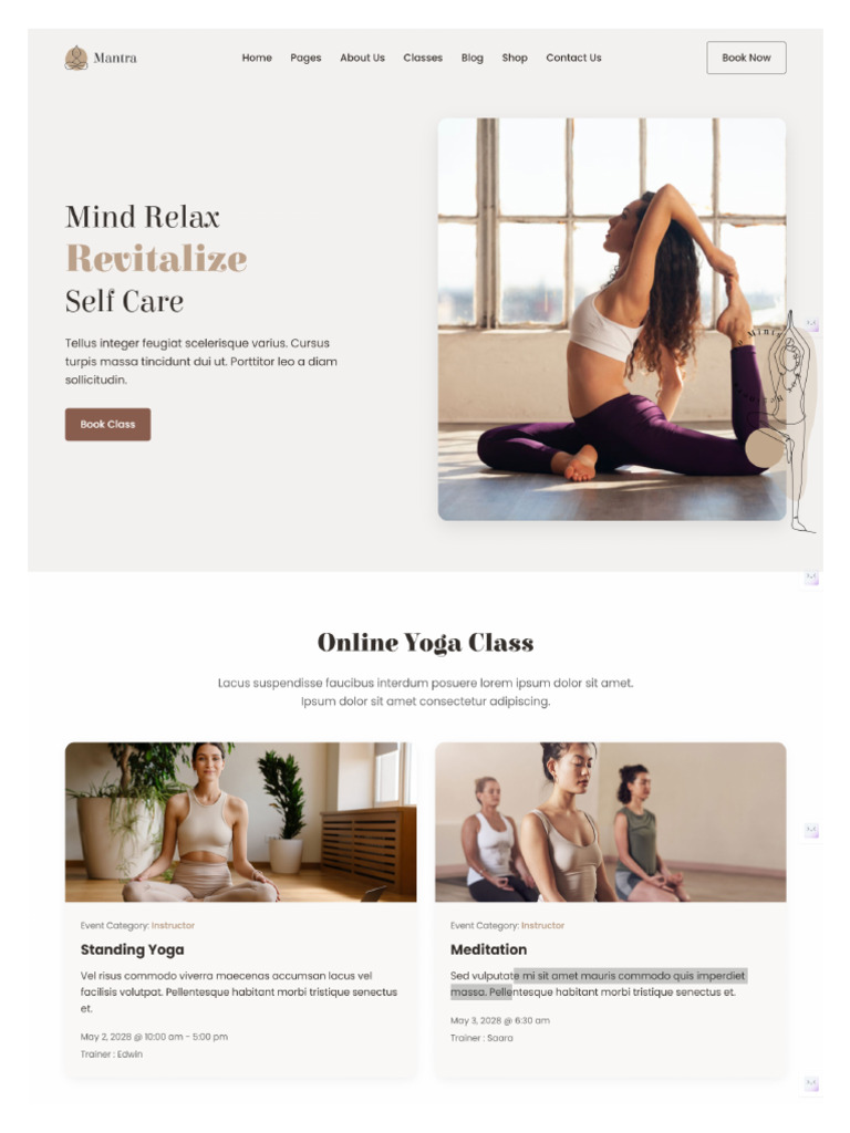 Yoga Website Design | PDF