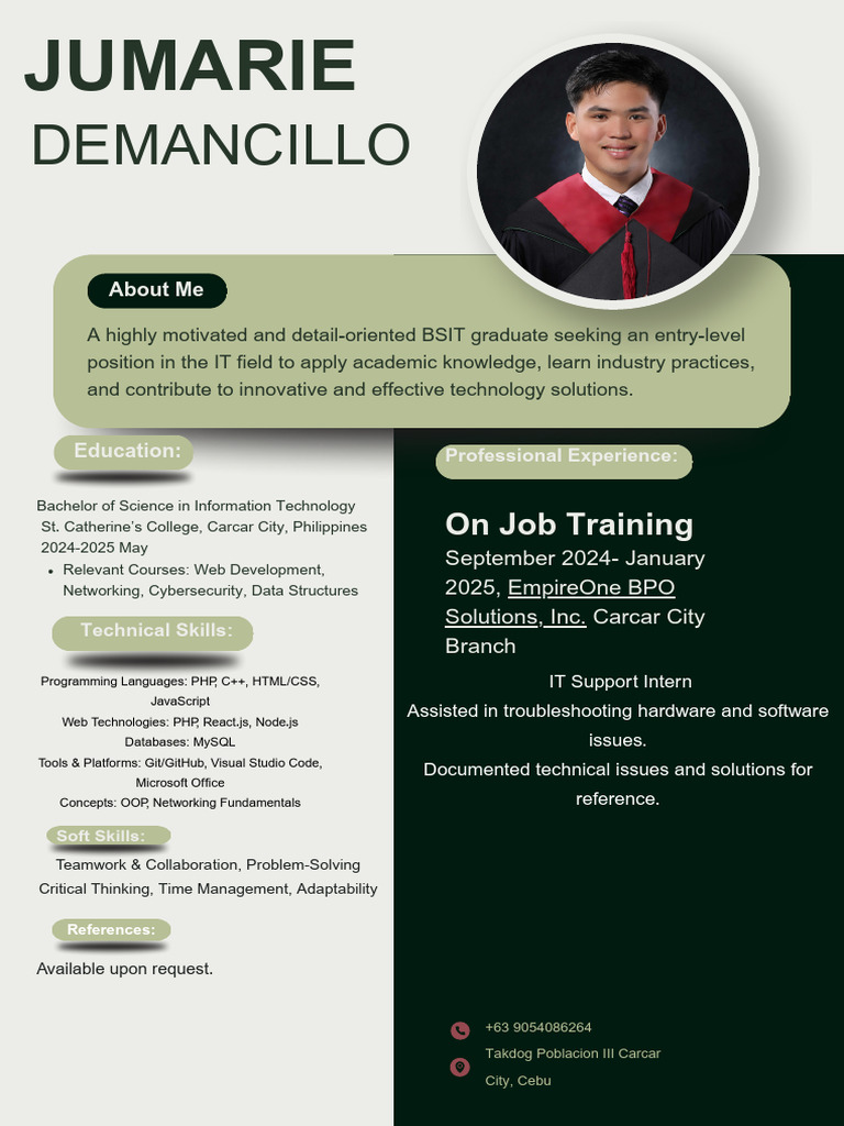 Jumarie Demancillo | PDF