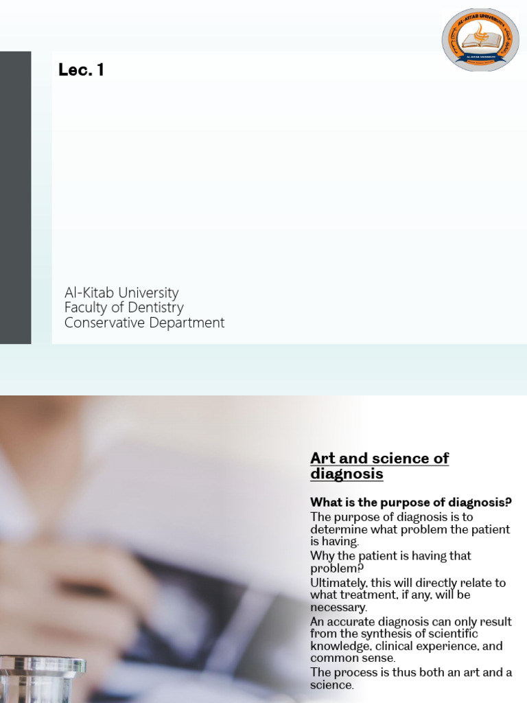 Endodontic Diagnosis Essentials Guide | PDF | Periodontology | Pain