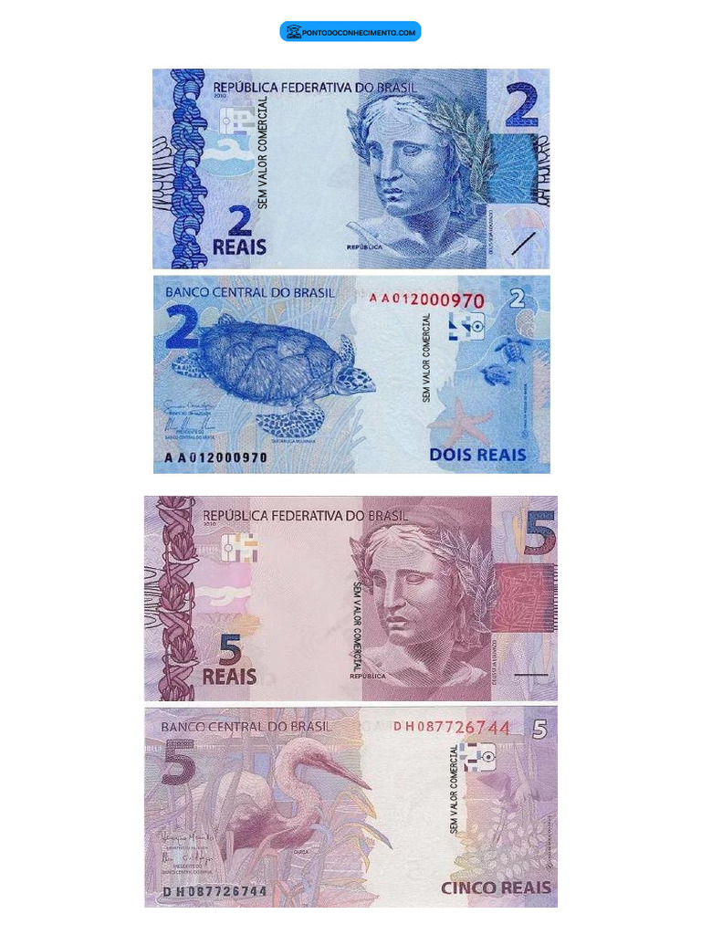 Cedulas e Moedas Brasileiras para Imprimir - Cópia | PDF