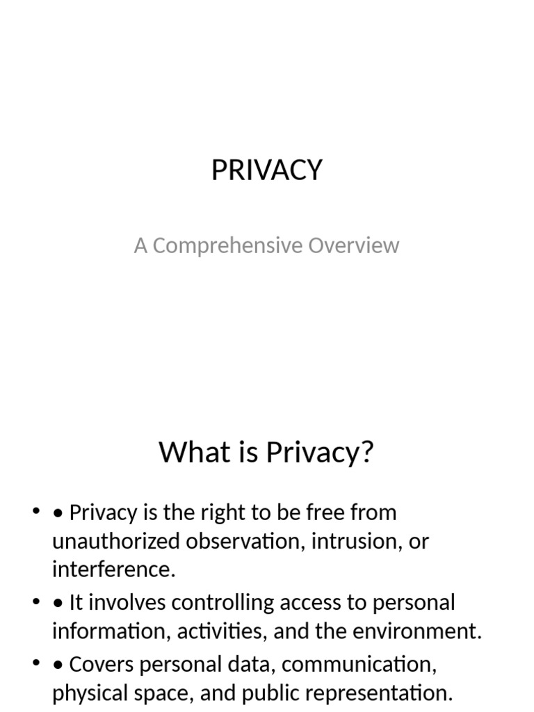 Privacy Presentation | PDF | Privacy | Information Privacy