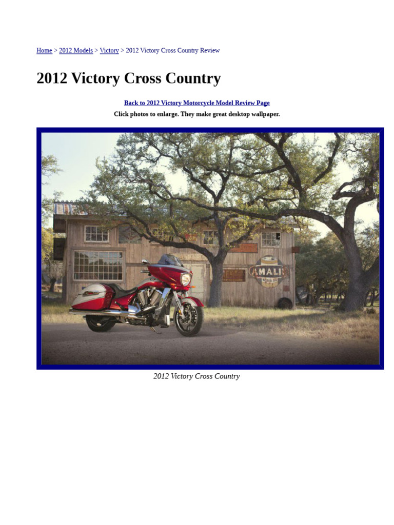 2012 Victory Cross Country | PDF | Trunk (Car) | Manual Transmission