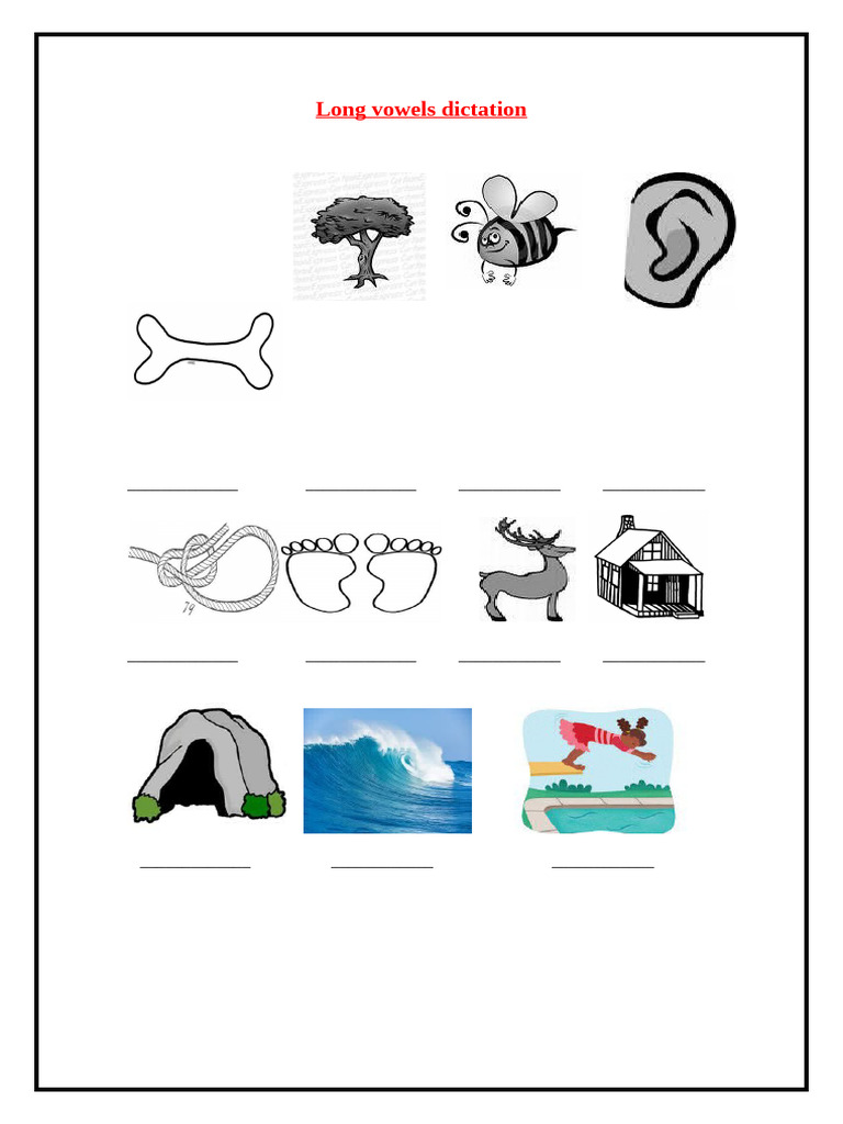 Long Vowels Dictation | PDF