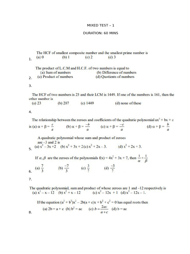 Mixed Test | PDF
