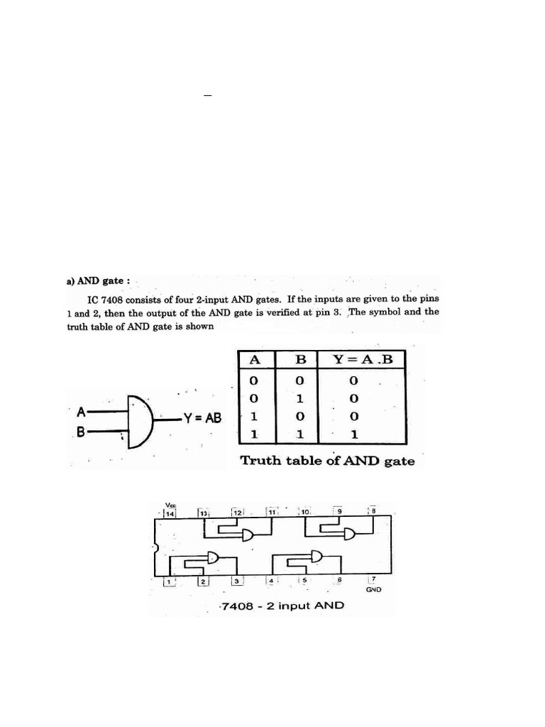 Study The Ics - And, Or, Not, Nor, Nand, Xor and Xnor | PDF