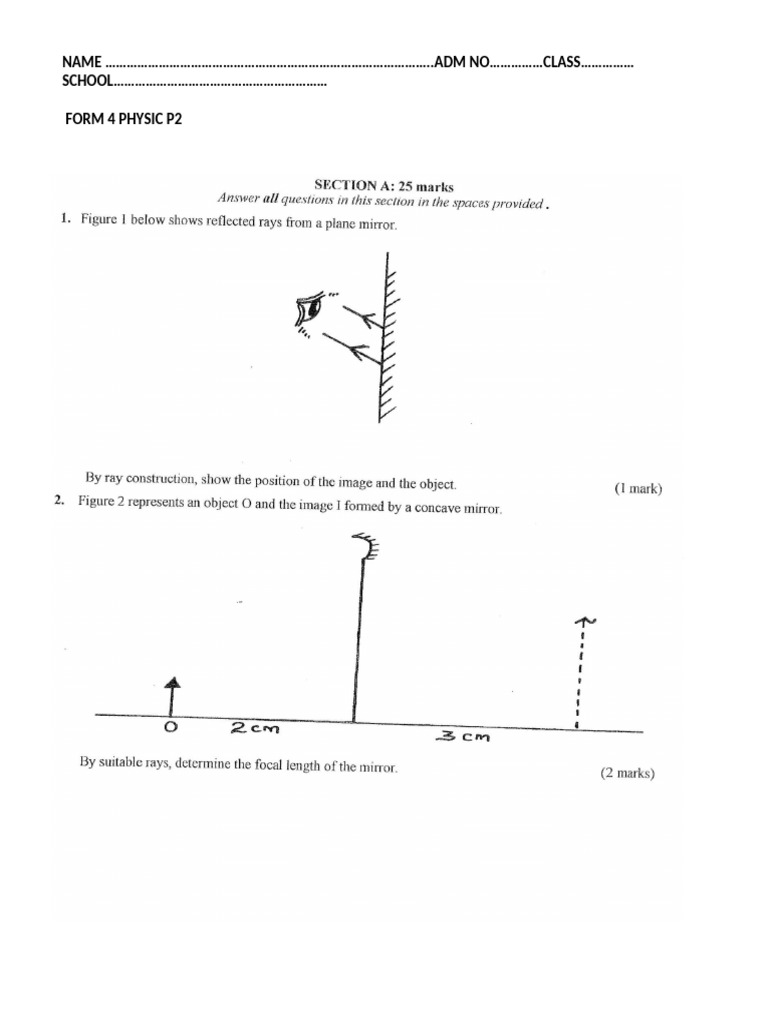 Physics Form 4 Pp2 | PDF