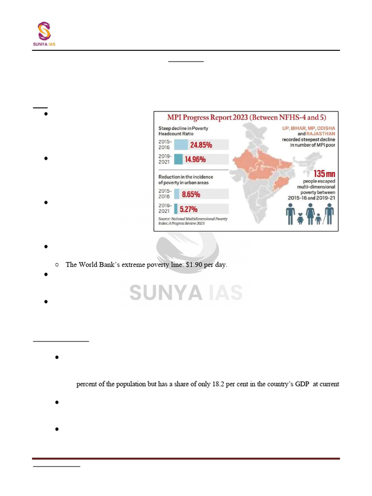 Poverty Analysis in India: GS Paper 3 | PDF | Poverty | Poverty ...