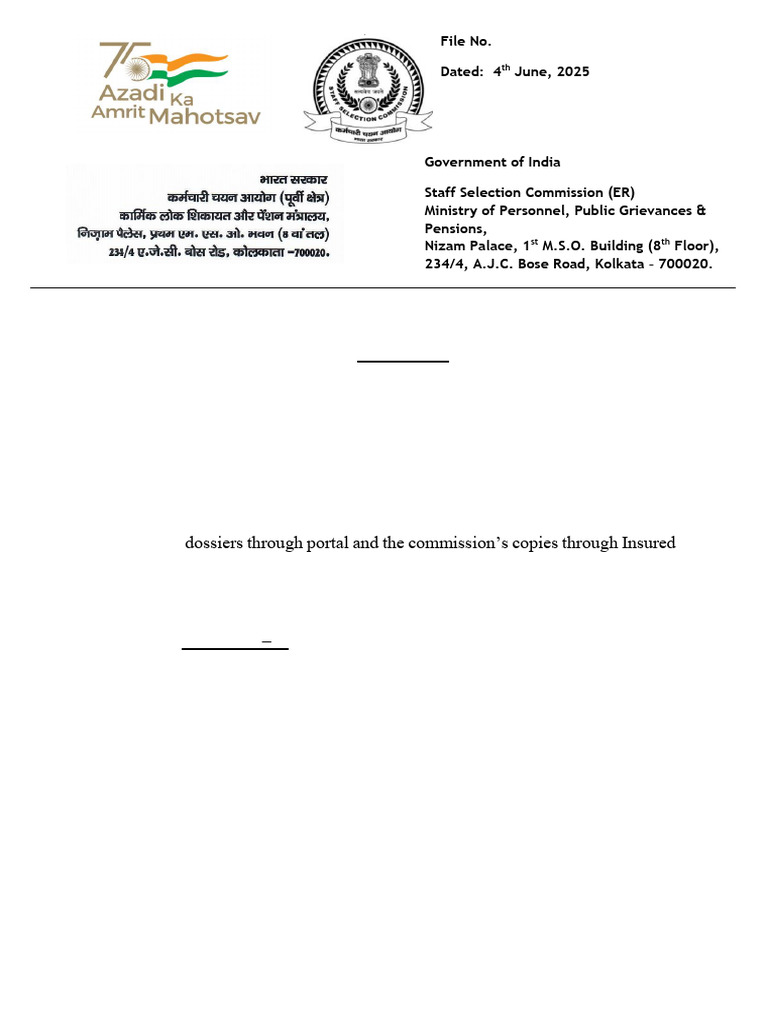 CGL 2024 Results and Dossier Dispatch | PDF | Government Of India