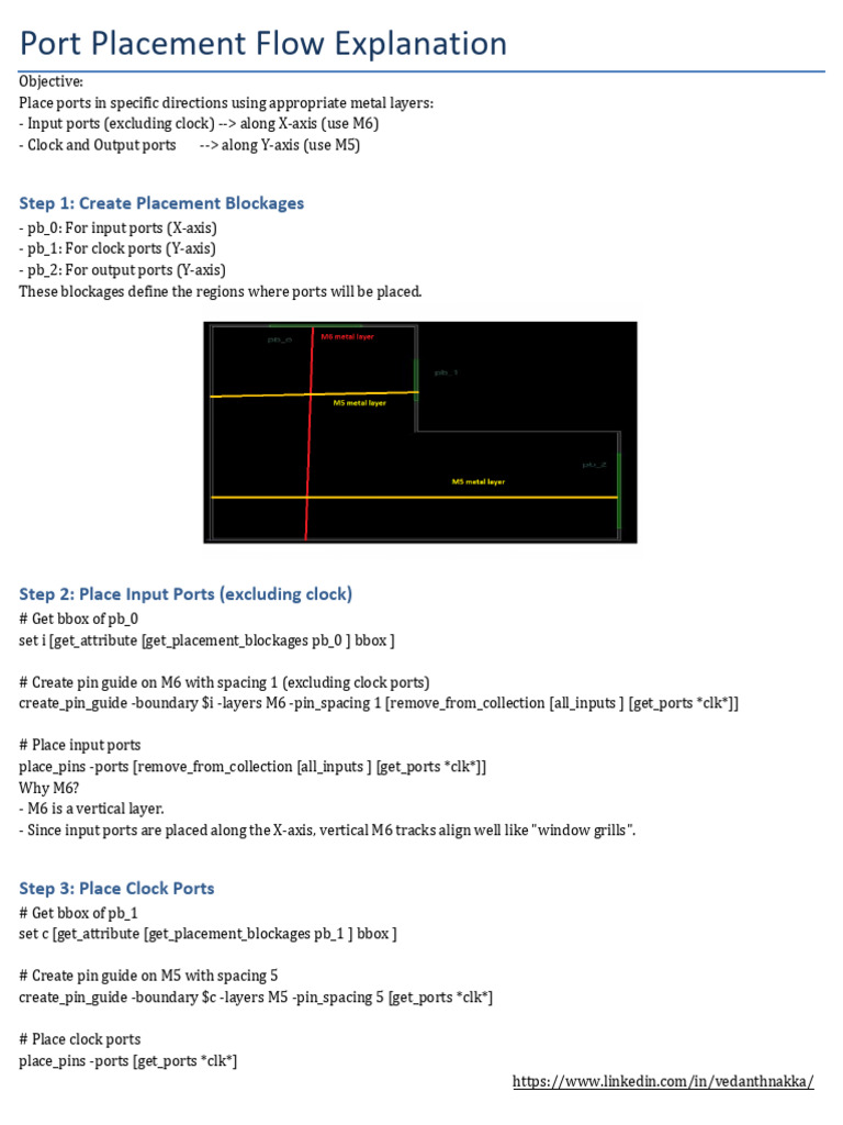 Port Placement in Physical Design - Key Steps ? | PDF | Electronics | Computer Engineering