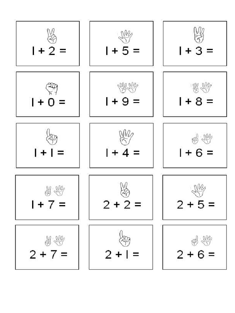 Finger Math Addition 1 - 10 | PDF