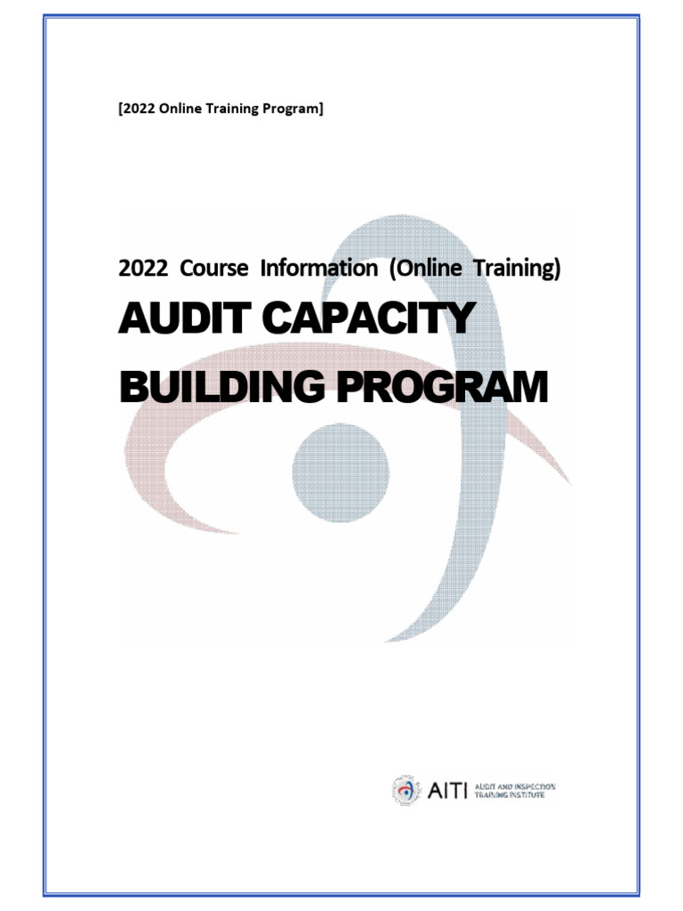 (CI-Course Information) Audit Capacity Building Program 2022 v.2 | PDF ...