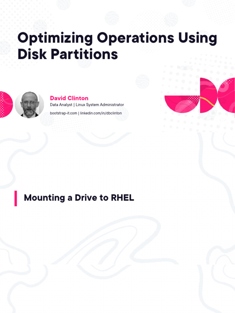 Optimizing Operations Using Disk Partitions Slides | PDF