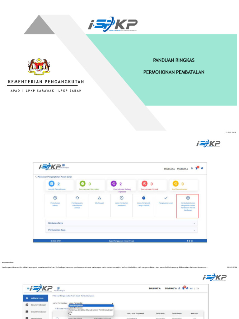 Panduan Permohonan Pembatalan | PDF