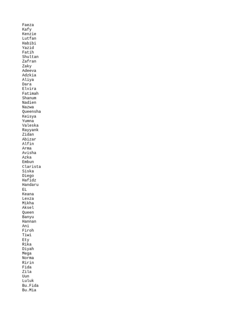 Name List Compilation | PDF