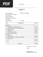 Contoh Format TRANSKRIP NILAI Ijazah SD 2025 | PDF