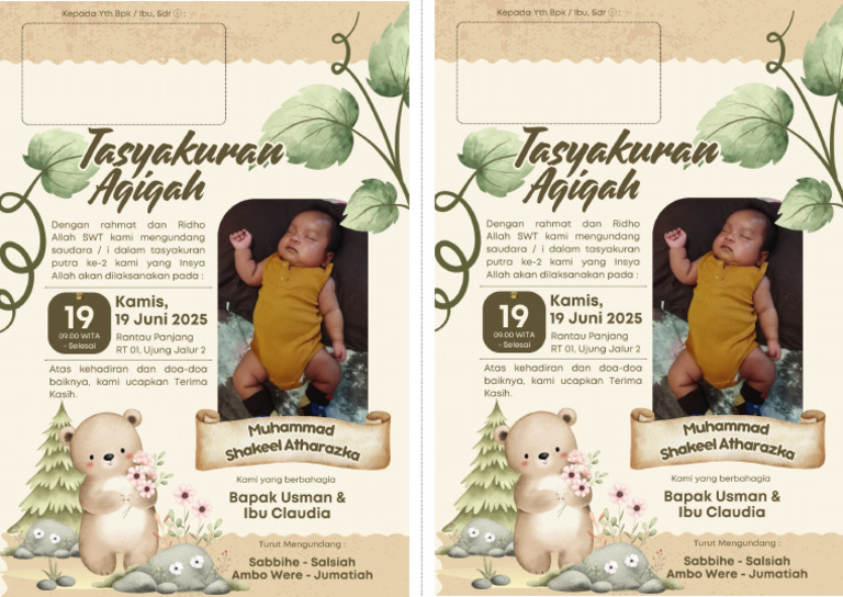 Undangan Tasmiyah | PDF