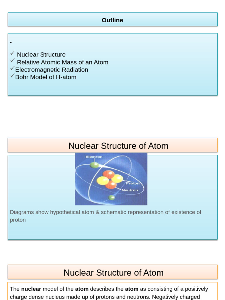 Atomic Structure Lecture 2 - Chemistry | PDF | Atoms | Atomic Nucleus