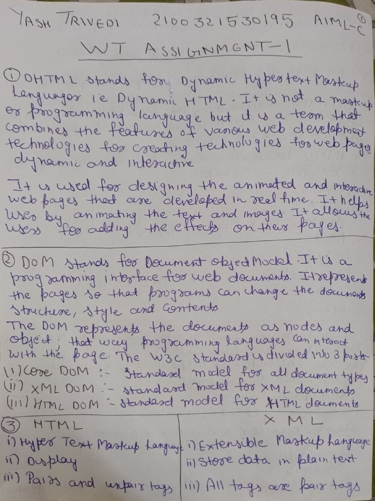 WT Assignment 1 | PDF