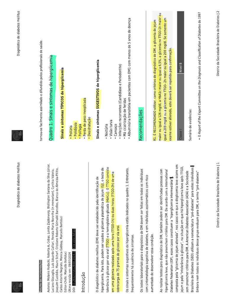 Diagnóstico DM 2024 Atualizado | PDF
