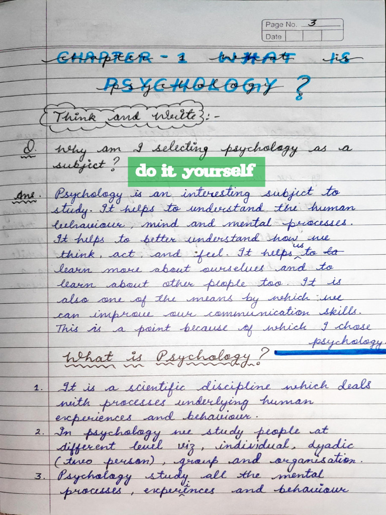 Psychology Work | PDF