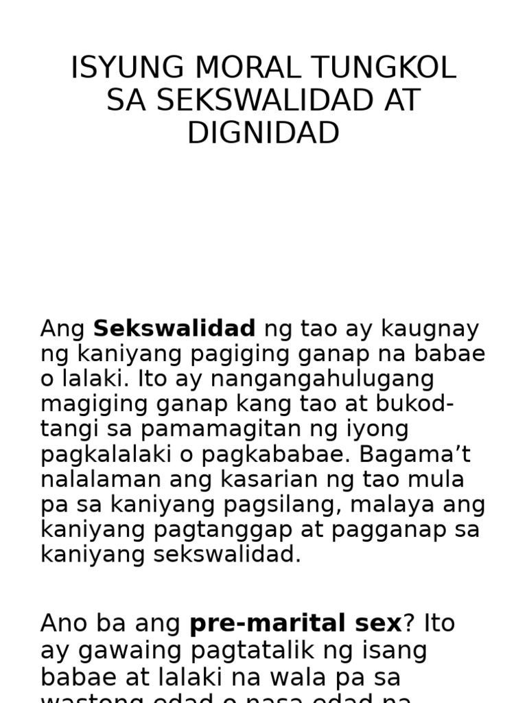 Sekswalidad at Dignidad | PDF